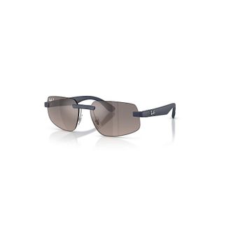 Ray-Ban Rb4475 Polarized+ Lenses Sonnenbrillen Sand Dunkelblau Fassung Grau Glas Polarisiert 60-16