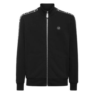 Philipp Plein Fleece Trainingsjacke - - Sweatshirts & Hoodies - Herren - Schwarzk - M