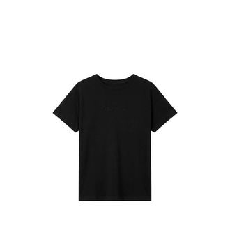 Calvin Klein T-shirt broderie marque en coton m&eacute;lang&eacute;