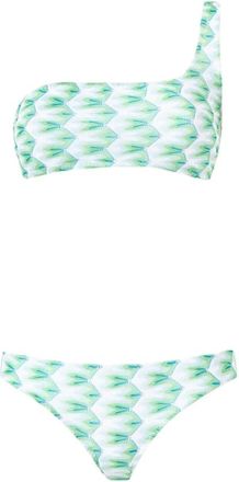 Missoni Femme, Maillots de bain, Vert, Taille: 36 FR Bikini asym&eacute;trique &agrave; une &eacute;paule en viscose lam&eacute;e