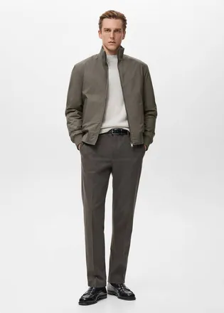 Mango Veste bomber r&eacute;sistante &agrave; leau kaki - Homme - XXL - MANGO MAN