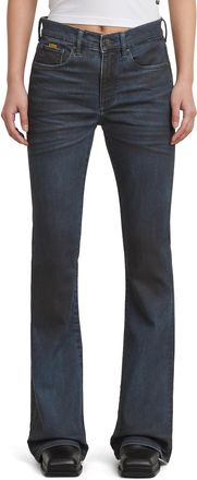 G-Star Damen 3301 Flare Jeans, Mehrfarben (Rinsed Ink Blue Coated D21290-D842-H432), 33W / 34L
