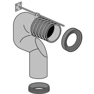 Villeroy & Boch Villeroy&boch - Vario-Abflussbogen 87010000 160-250 mm, Abgang senkrecht, 150-220mm