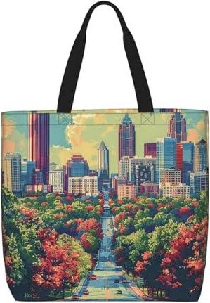Generic Austin, Texas Sac Fourre-Tout R&eacute;utilisable Tote Bag Grand Sac A Main Femmes Pour Gym Travail Quotidienne