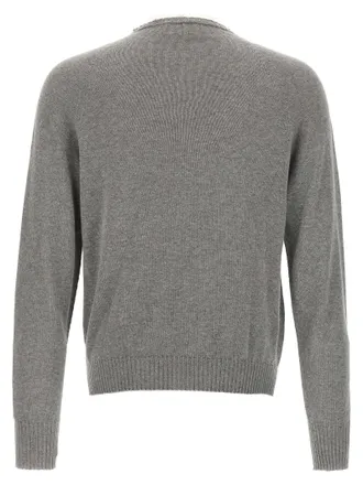 Maryya Cashmere Blend Crew Neck Sweater - Grey