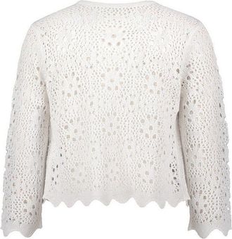 Betty Barclay Wolljacke wei&szlig;,Casual,Polyacryl,Strukturiert,V-Ausschnitt,3/4 Arm,Casual Fit