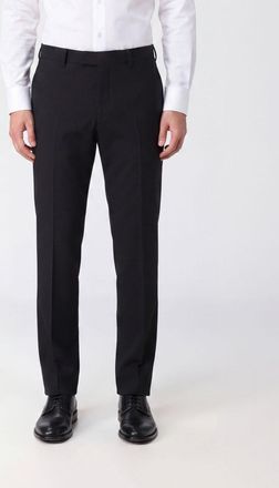 Pantaloni Torino Pantalon de tailleur slim fit &agrave; pinces en laine vierge