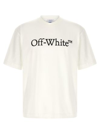 Off-white T-shirt blanc cass&eacute; Big Bookish Skate