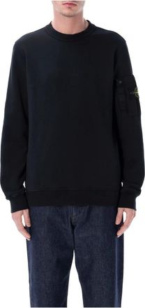 Stone Island Homme, Sweatshirts et sweats &agrave; capuche, Bleu, Taille: XL SweaT-shirt ras du cou coupe classique avec poche saisonni&egrave;re