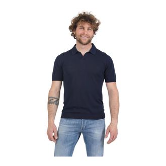 Irish Crone Fiji Polo Sleeve Shirt - - Tops - Herren - Blau - S