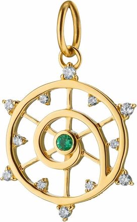 Monica Rich Kosann breloque Venus en or 18ct à diamant et émeraude