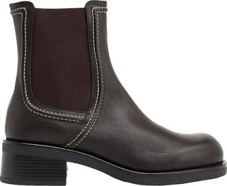 8 by YOOX GRAIN LEATHER CHELSEA ANKLE BOOTS