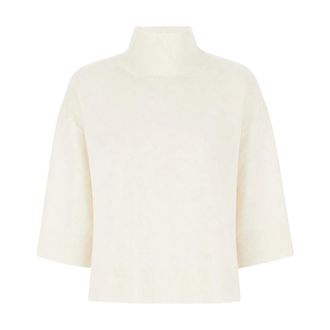 Fabiana Filippi Femme, Pulls, Blanc, Taille: 40 FR Pull &agrave; col roul&eacute;