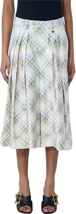 Vivienne Westwood Femme, Jupes, Beige, Taille: 36 FR Jupe Midi Pliss&eacute;e