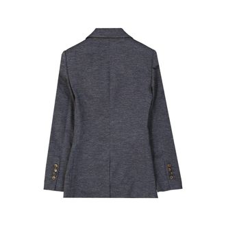 Brunello Cucinelli Womens Gray Wool Blazer Clothing