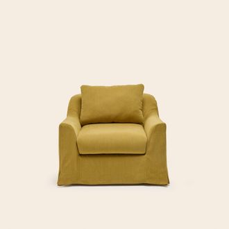 Madura Fauteuil Claribel Barbate curry - JAUNE