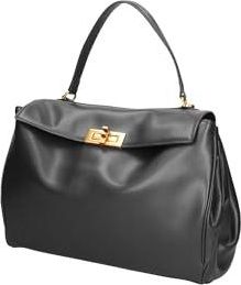 Gave Lux Sac &agrave; bandouli&egrave;re en cuir v&eacute;ritable pour femme Made in Italy 34x25x12 cm GLX22220023FBG, Noir, Taille unique