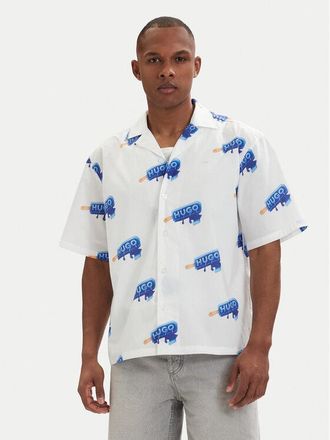 HUGO BOSS Hemd Eligino 50561691 Wei&szlig; Relaxed Fit