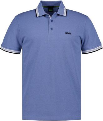HUGO BOSS Herren Polo-Shirt blau Baumwoll-Piqu&eacute;