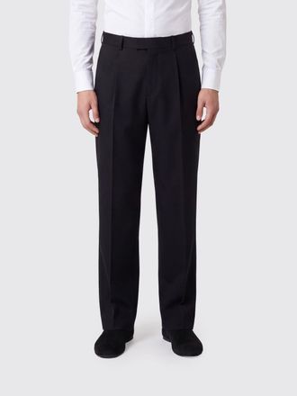 Our Legacy Pantalon de tailleur large en laine vierge avec pinces