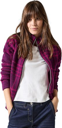 Cecil Damen B253833 Karierte Strickjacke, Beloved Berry, XL EU
