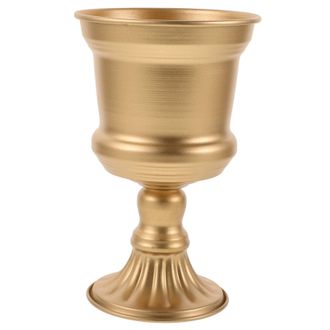 Cabilock Europ&auml;ischer Metall Blumentopf mit Hohem Fu&szlig; Robuster Eisen-pflanzk&uuml;bel Dekorativer Vintage Pflanzenhalter f&uuml;r Innenr&auml;ume Eleganter Blumentopf f&uuml;r Woh