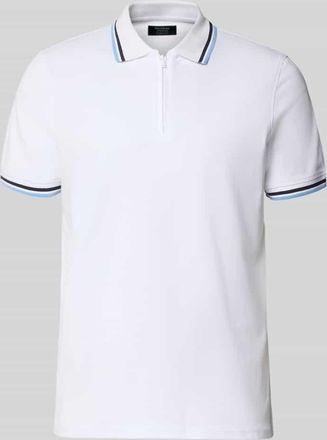 Mc Neal Slim Fit Poloshirt mit Kontraststreifen und Rei&szlig;verschluss