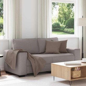 vidaXL 2-Sitzer-Sofa Taupe 140 cm Stoff Vidaxl