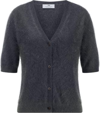 Peter Hahn Strickjacke V-Ausschnitt Peter Hahn grau