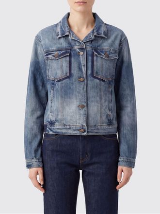 Maison Margiela Veste en jean en denim de coton &agrave; simple boutonnage