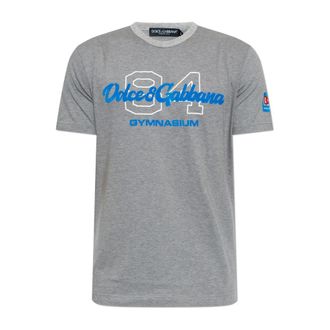 Dolce & Gabbana Bedrucktes T-Shirt - - Tops - Herren - Grau - L