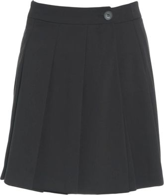 Kaos Kaos, Femme, Jupes, Noir, Taille: 42 FR Jupe Mini Plissée Nero Aw25