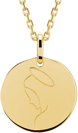 Edenly Anhänger Jungfrau Maria zum Gravieren - Gelbgold, 18 Karat