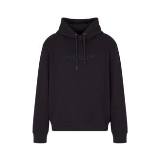 A|X Armani Exchange Hooded Cotton Logo Sweatshirt - - Sweatshirts & Hoodies - Herren - Blau - S