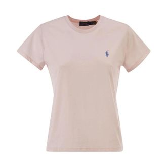 Polo Ralph Lauren Baumwoll-Jersey-Rundhals-T-Shirt - - Tops - Damen - Rosa - XS