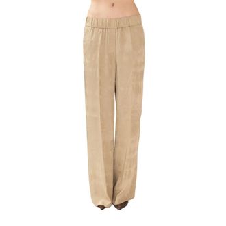 PESERICO Femme, Pantalons, Beige, Taille: 44 FR Wide Pantalons