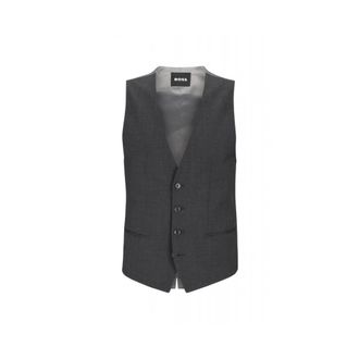 HUGO BOSS Einreihige Weste mit Kn&ouml;pfen - - Jackets - Herren - Grau - L