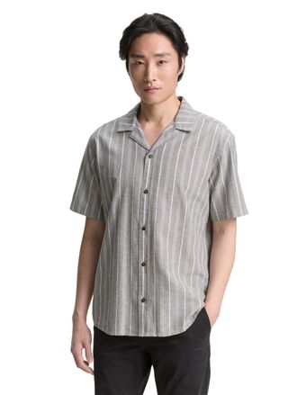 Tom Tailor Herren 1046093 Hemd, 37923-Olive White Stripe, XXL