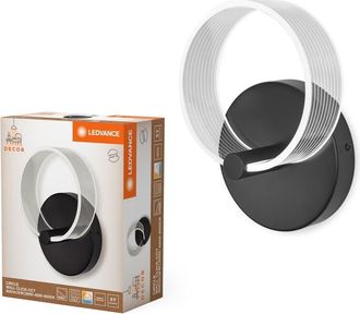 Ledvance Decor Circle dekorative Wandleuchte, 1-flammig, 8W, 800lm, 3000K/4200K/6500K, warmwei&szlig;/kaltwei&szlig;/Tageslicht, Kunststoff, schwarz