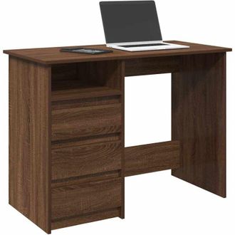 vidaXL Vidaxl - Bureau chêne marron 102x50x75 cm bois dingénierie