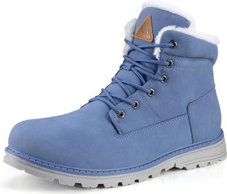 Mishansha Winterschuhe Herren Warme Gefüttert Winterstiefel Damen Winter Boots Outdoor Blau Gr.47