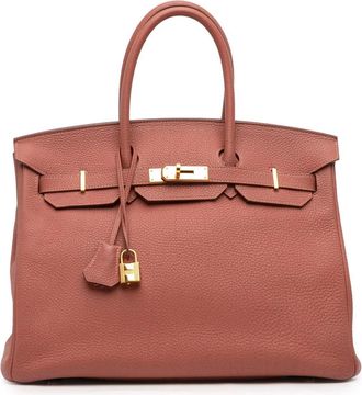 Herm&egrave;s Crossbody Bags - Togo Birkin Retourne 35 - Gr. unisize - in Gold - f&uuml;r Damen