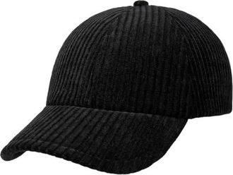 Stetson Casquette en Velours C&ocirc;tel&eacute; Wide-Wale Homme - de Baseball Snapback, avec visi&egrave;re Printemps-&eacute;t&eacute; Printemps &Eacute;t&eacute; Automne Hiver - Taille Unique Noir