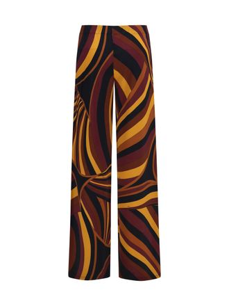Emilio Pucci Iride Print Satin Jersey Trousers - Multicolor