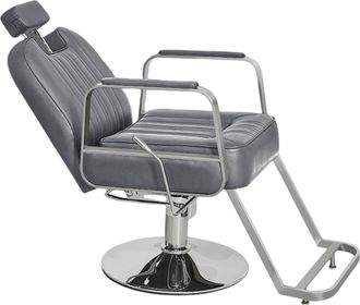 Generic Vintage-Retro-Friseurstuhl Aus Kunstleder mit Kopfst&uuml;tze, H&ouml;henverstellbar und Neigbar f&uuml;r Damen und Herren