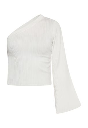 Faina Bluse Damen Wollwei&szlig;