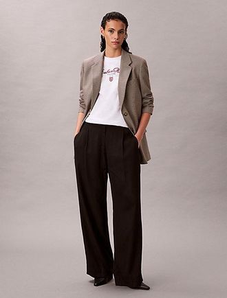 Calvin Klein Veste blazer classique en tissu technique teint en pi&egrave;ce