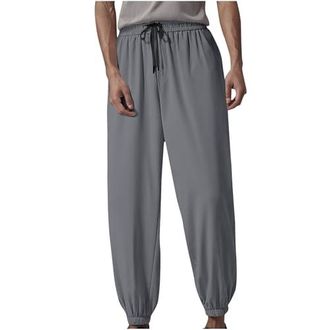 Generic Pantalon de surv&ecirc;tement d&eacute;contract&eacute; et confortable pour homme, couleur unie, &eacute;l&eacute;gant, classique, polyvalent, respirant, taille &eacute;lastique, pantalon de 