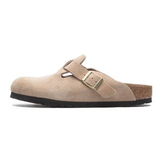 Birkenstock Femme, Chaussures, Beige, Taille: 43 EU Boston BS Suede Leather Sand Castle