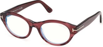 Tom Ford Femme, Accessoires, Rouge, Taille: 51 MM Eyeglasses